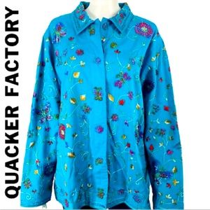 Quacker Factory | Jackets & Coats | Quaker Factory Embellished Beads ...